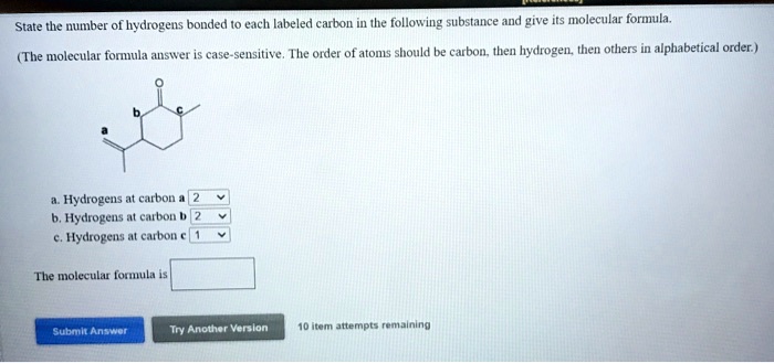 SOLVED:State the numnber of hydrogens bonded ech labeled carbon in Ihte ...