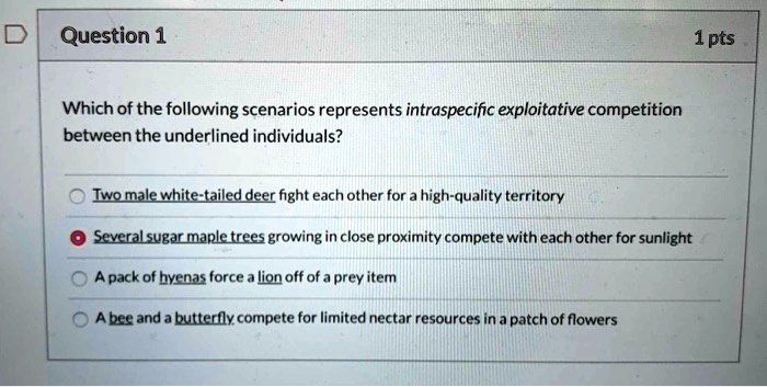 SOLVED: Question 1 1pts Which of the following scenarios represents ...