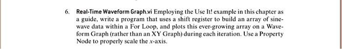 SOLVED: Real-Time Waveform Graph.vi: Employing the "Use It!" example in ...