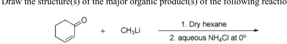 Draw the structure(s) of the major organic product(s) of the following ...