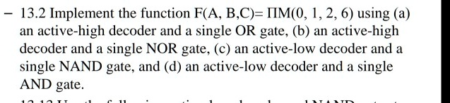Solved Implement The Function Fab C Iim0 12 6 Using An Active