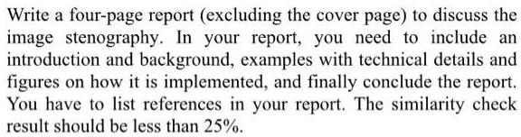 Write a four-page report (excluding the cover page) to discuss the ...