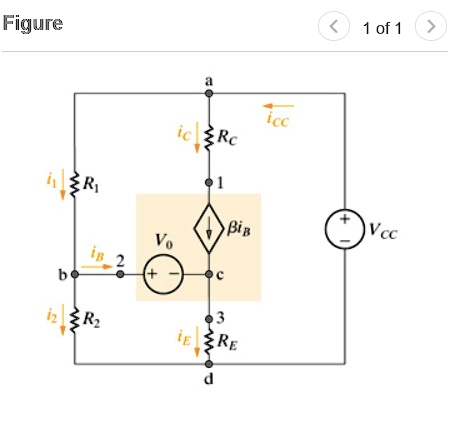 Figure a icc ic Rc R1 1 + β iB Vcc Vo b 2 + - c i2 R2 3 iE RE d