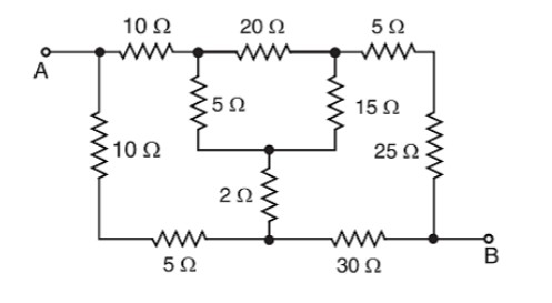 SOLVED: Determine the resistance between the terminals A and B of the ...