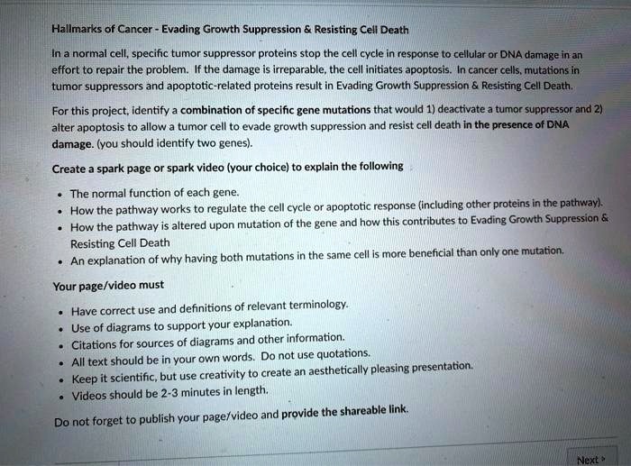 Hallmarks of Cancer - Evading Growth Suppression Resisting Cell Death ...