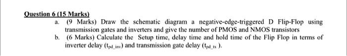 SOLVED: Question 6 (15 Marks) a. 9 Marks: Draw the schematic diagram of ...