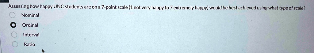 1 point assessing how happy unc students are on a 7 point scale 1 not ...