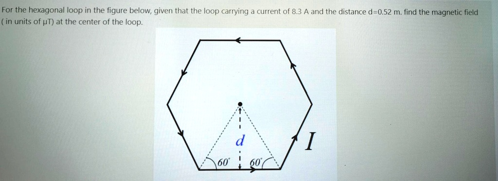 SOLVED: For the hexagonal loop in the figure below, given that the loop carrying current of 8.3 ...