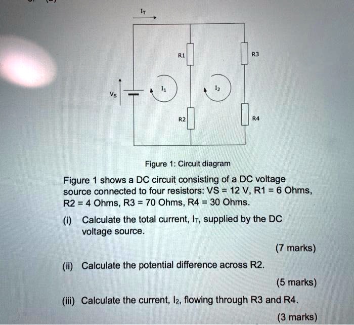 Figure 1: Circuit diagram Figure 1 shows a DC circuit consisting of a DC voltage source ...