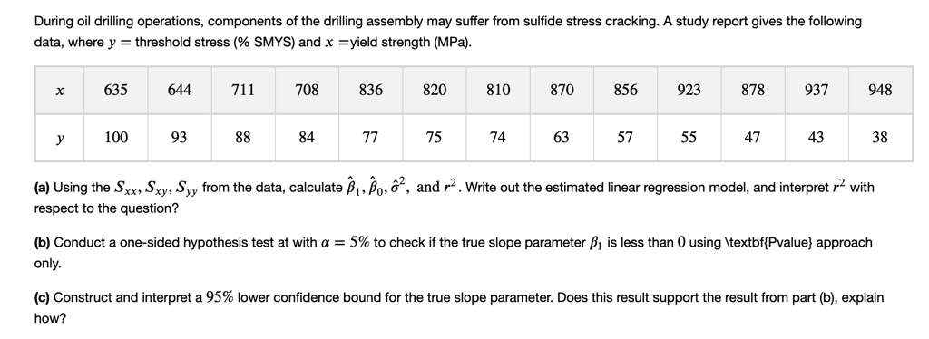 SOLVED: During oil drilling operations, components of the drilling ...