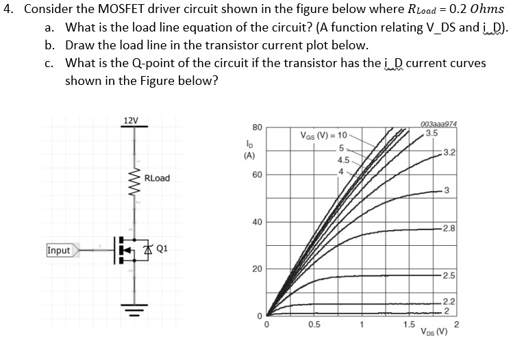 SOLVED: Please answer 4. Consider the MOSFET driver circuit shown in ...