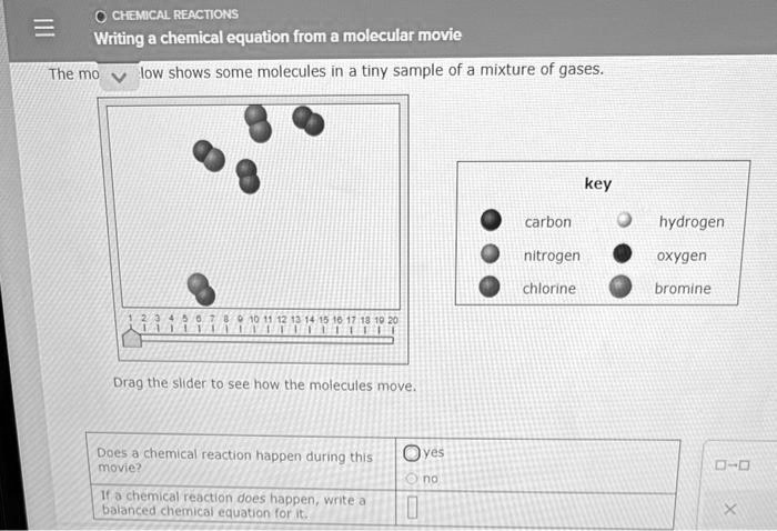 CHEMICAL REACTIONS Writing a chemical equation from a...