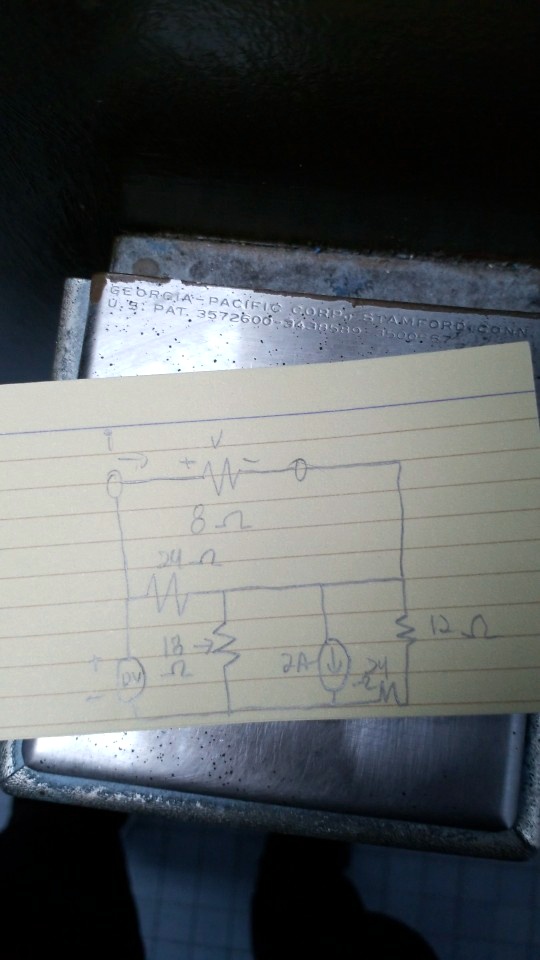 Determine The Current Through The 8 Ohm Resistor Using Thevenins Theorem