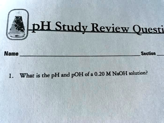 what is the ph and poh of a 020 m naoh solution 12563