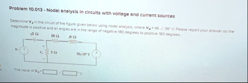 problem 10013 nodal analysis in circuits with voltage and current sources determine vx in the ...