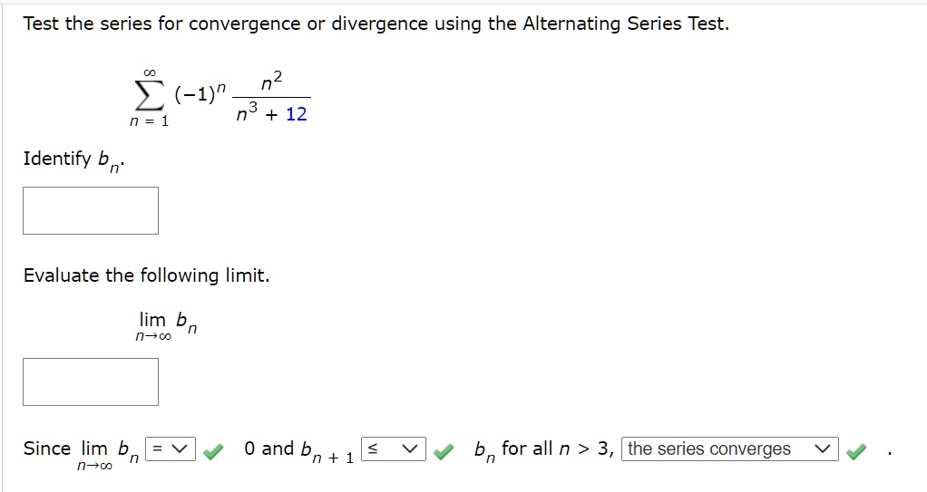 SOLVED:Test the series for convergence or divergence using the ...
