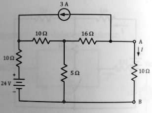 SOLVED: 'In the circuit in the figure, find the I current passing through the 10 ohm resistor ...
