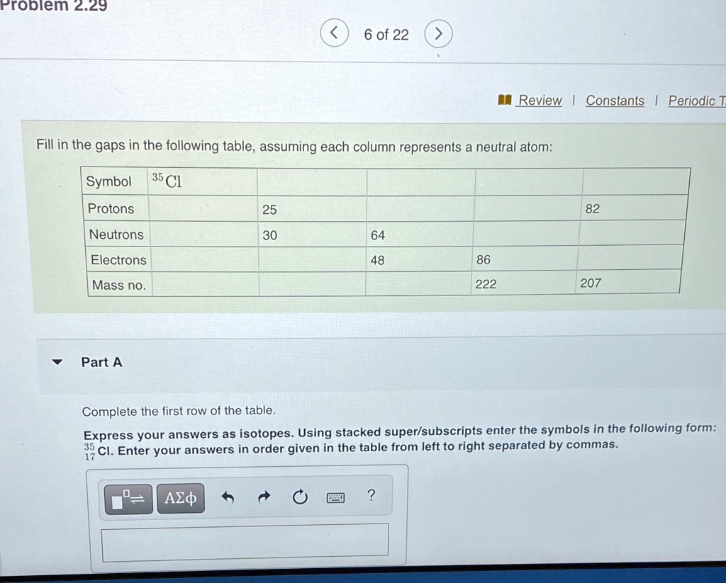 Title: Periodic Table and Isotopes Fropiem 2.29 6 of 22 Review ...