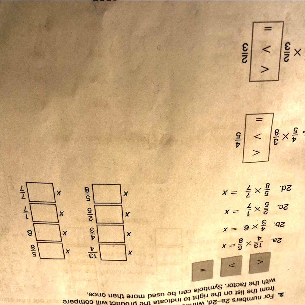 for numbers 2a 2d without multiplying use the symbols form he list on ...