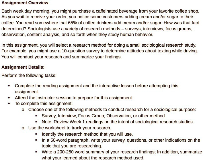 Assignment Overview: Each weekday morning, you might purchase a ...