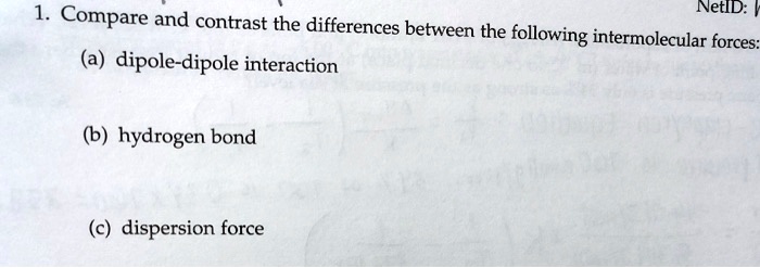SOLVED: NetID: Compare and contrast the differences between the ...