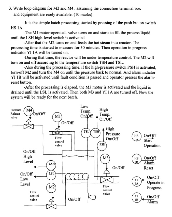 3. Write loop diagram for M2 and M4, assuming the connection terminal ...