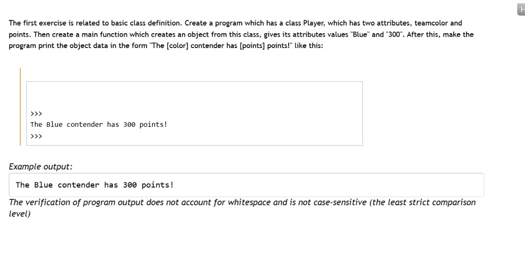 Solved Python Related Question With Creating A Class And An Object 8891
