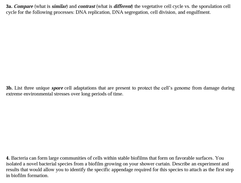 3a. Compare (what is similar) and contrast (what is different) the ...