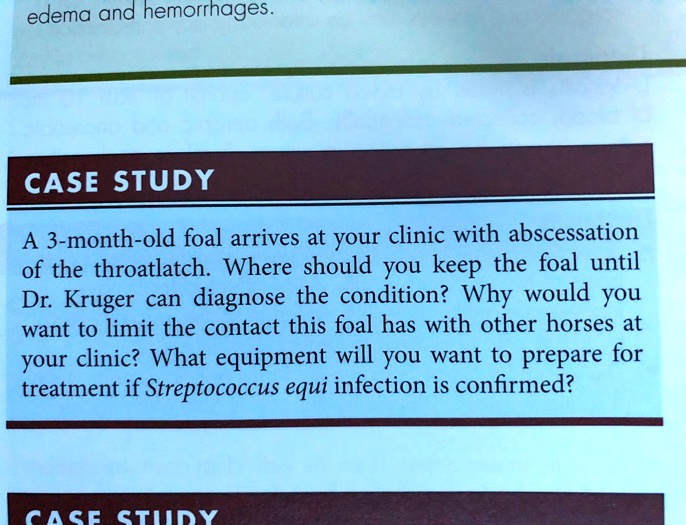 edema and hemorrhages casestudy a 3 month old foal arrives at your ...