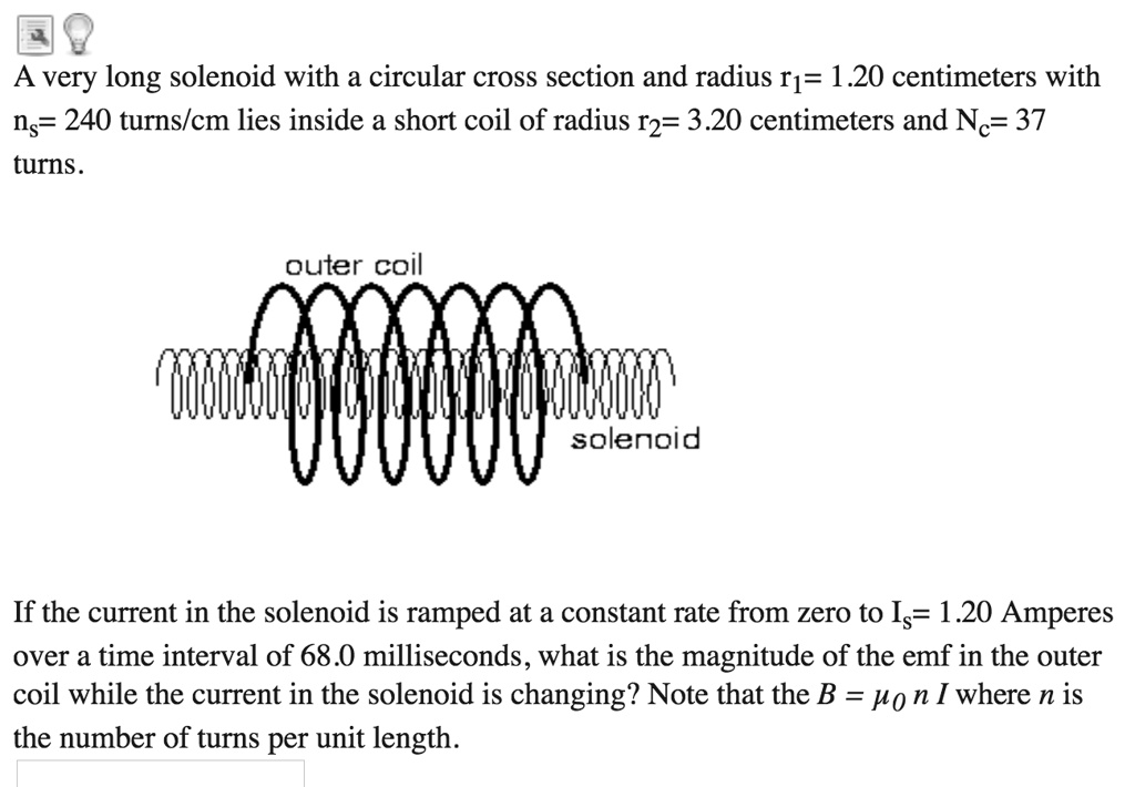 Solved A Very Long Solenoid With A Circular Cross Section And Radius
