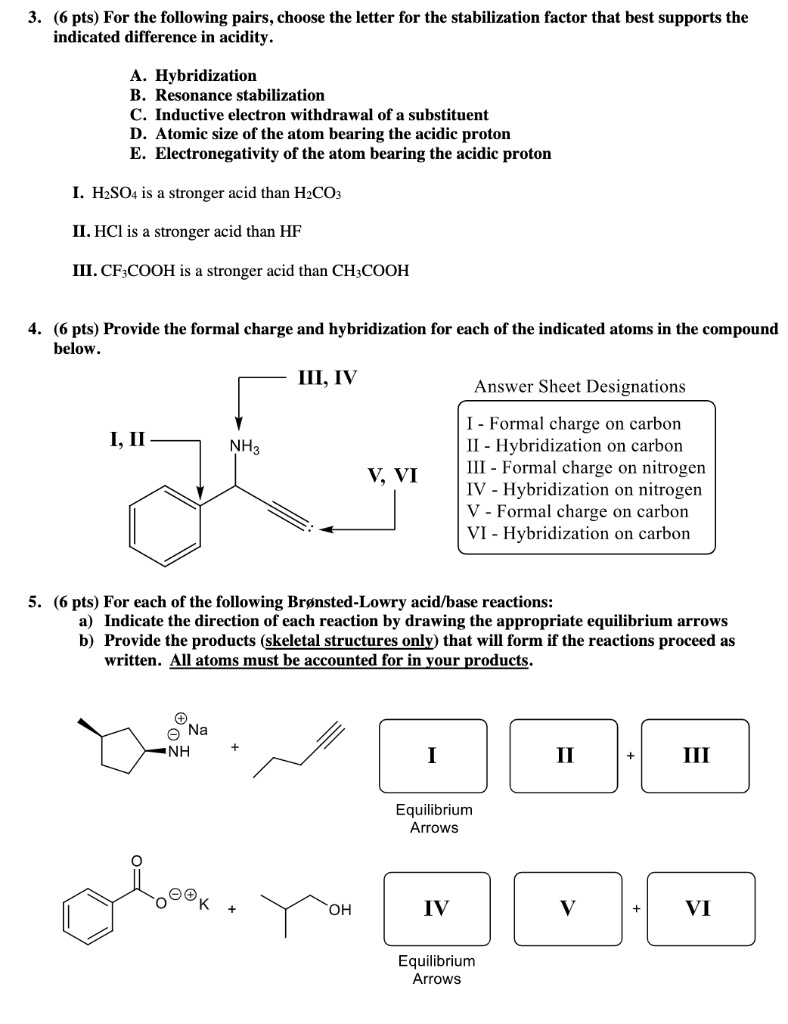 SOLVED: (6 pts) For the following pairs, choose the letter for the ...