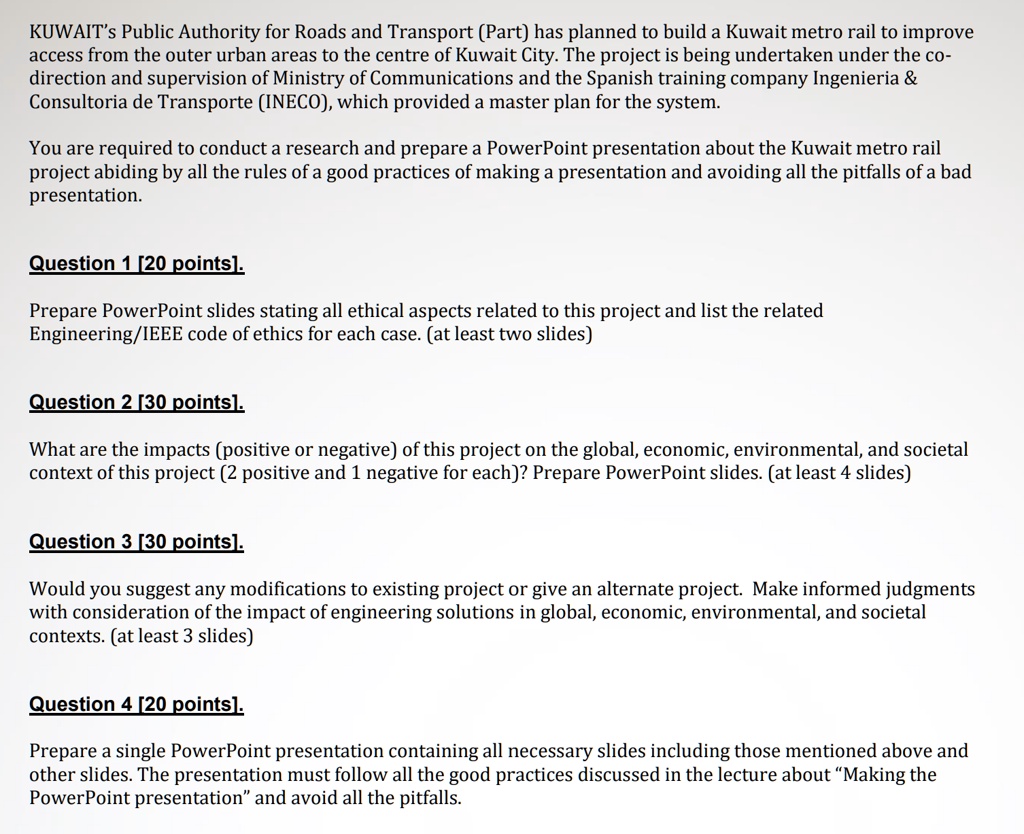 you can post screenshots of slides kuwaits public authority for roads ...