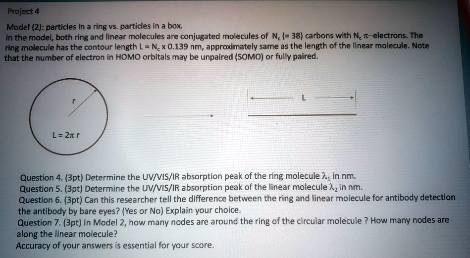 SOLVED: Project 4 Model (2): particles in a ring vs. particles in a box ...