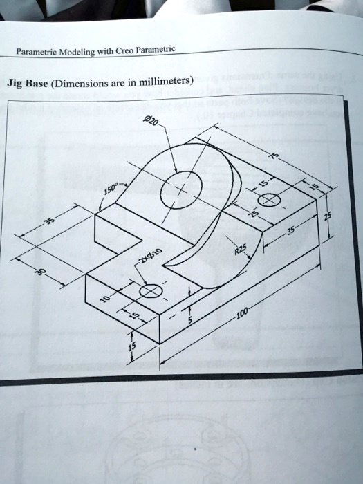Create the drawing in 3D using the dimensions in the drawing ...