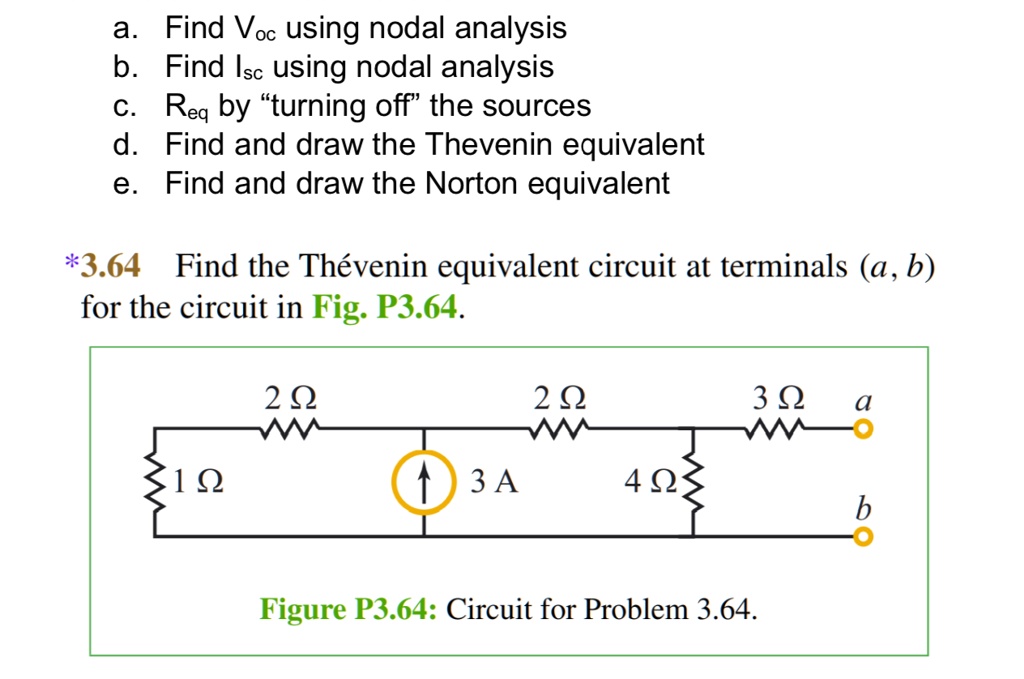 SOLVED: a Find Voc using nodal analysis b Find Isc using nodal analysis ... SOLVED: a Find Voc using nodal analysis b Find Isc using nodal analysis ...