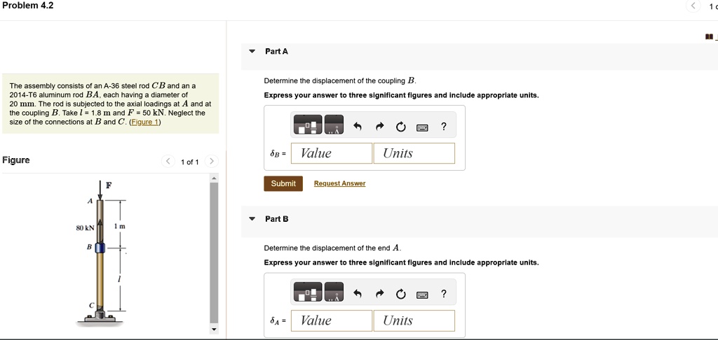 the assembly consists of an a 36 steel rod cb and an a 2014 t6 aluminum ...