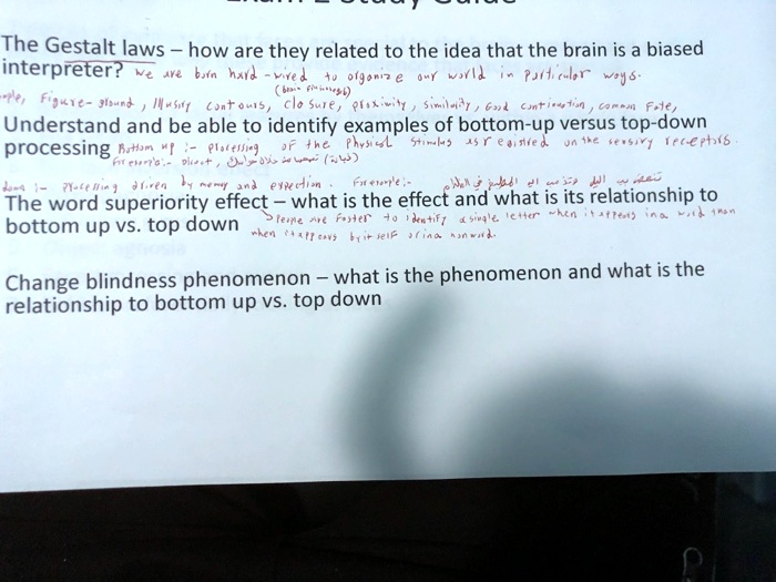 Understand and be able to identify examples of bottom-up versus top ...