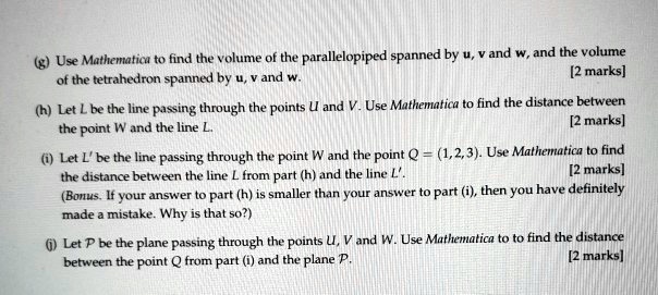 SOLVED: the parallelopiped spanned by and and the volume Use Mathematica to find the volume and ...