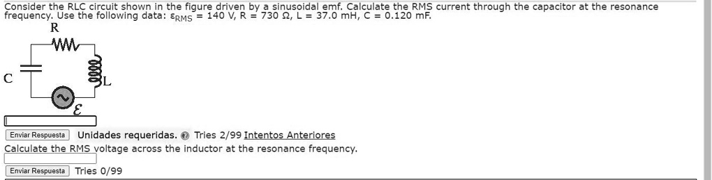 SOLVED: Consider the RLC circuit shown in the Msgure d diver 3inu,s8i ...
