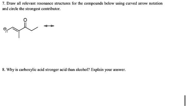 SOLVED: Draw all relevant resonance structures for the compounds below using curved arrow ...