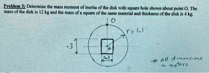 SOLVED: Problem S: Determine the mass moment of inertia of the disk ...