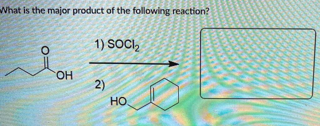 What is the major product of the following reaction? 1) SOCl2 OH 2) HO