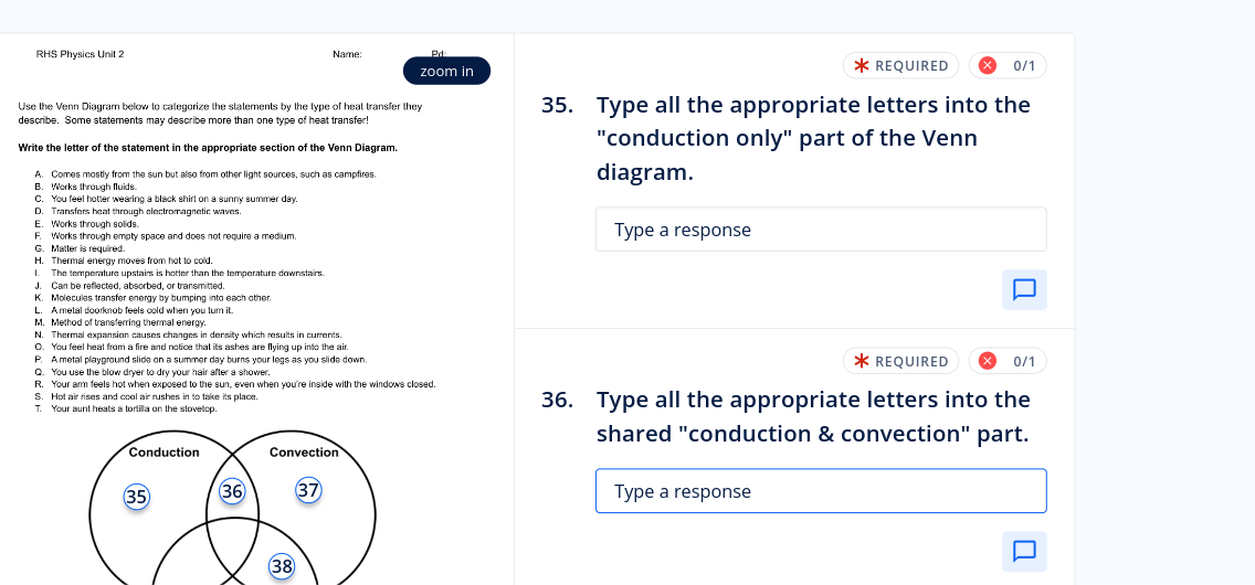 SOLVED: RHS Physics Unit 2 Name: Pd * REQUIRED 0 / 1 zoom in Use the ...