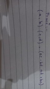 SOLVED: Prove:- (a, b) ·(c, d)=(a c-b d, a d+b c)