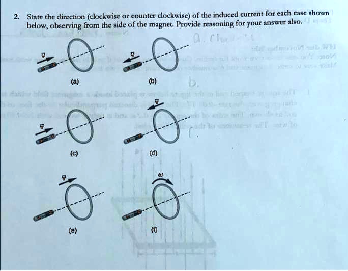 2. State the direction (clockwise or counter clockwise) of...