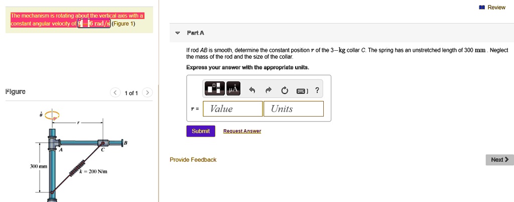 SOLVED: The mechanism is rotating about the vertical axis with a ...