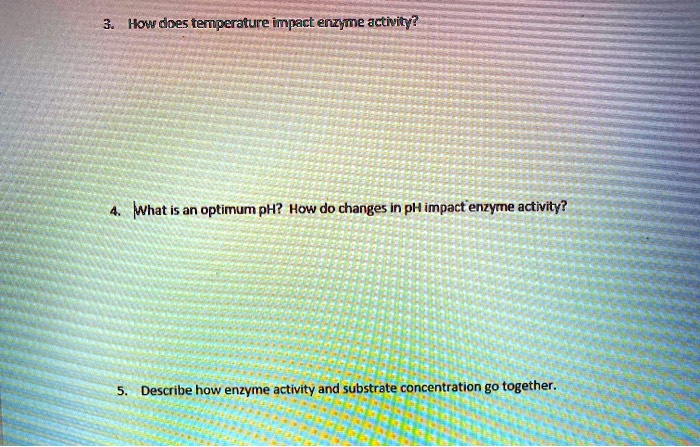 SOLVED: How does temperature impact enzme activity? What is an optimum ...