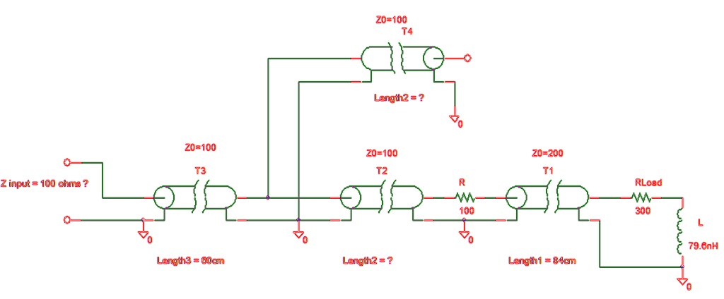 SOLVED: The circuit, shown below, has four transmission lines: T1, T2, T3, and T4. The load ...
