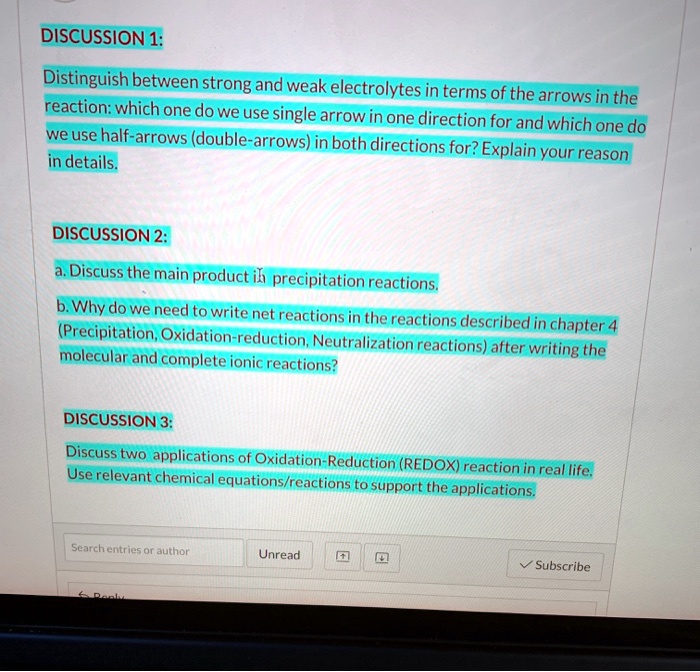 SOLVED: DISCUSSION 1: Distinguish between strong = and weak ...