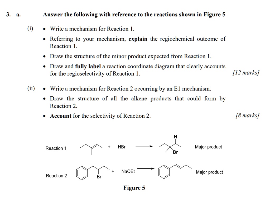 3. a. Answer the following with reference to the reactions shown in ...